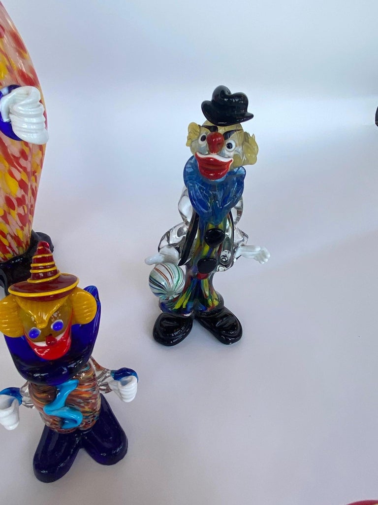 Set of Fourteen Murano Glass Clowns, 20th Century For Sale at 1stDibs