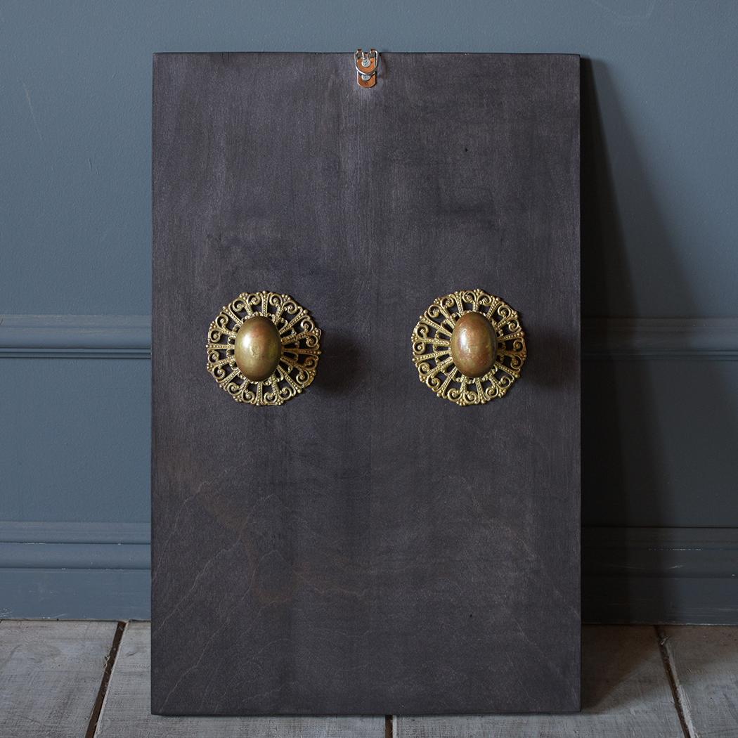 Set of French Brass Doors Handles and Plates at 1stDibs