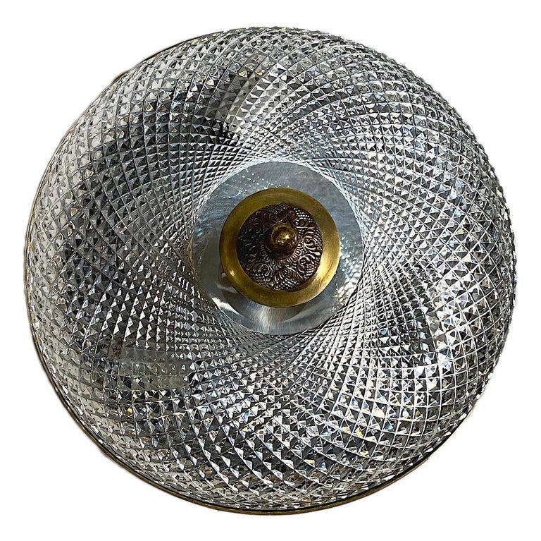 Pair of Crystal Cut Light Fixtures, Sold Individually For Sale at 1stDibs