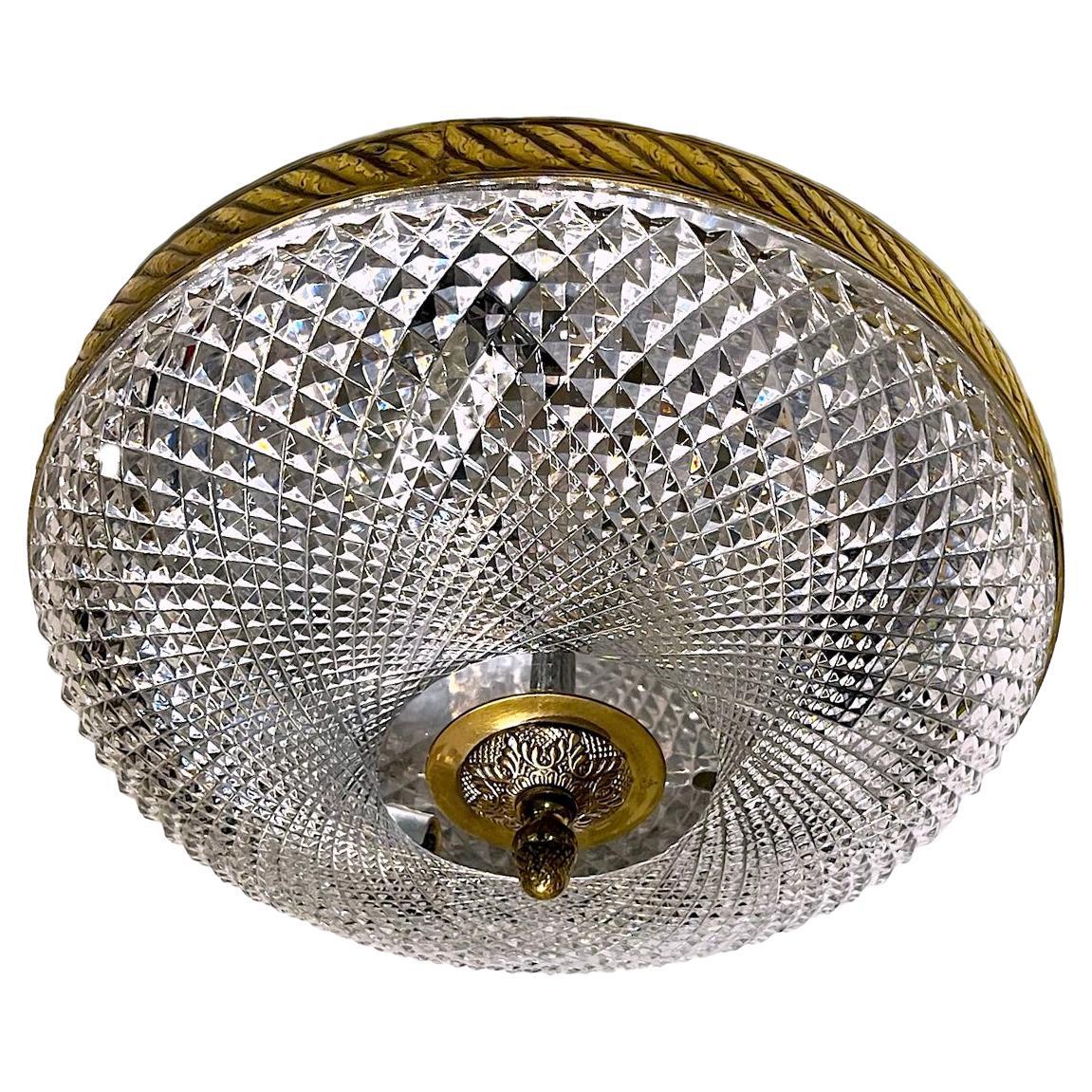 Pair of Modern Rectangular Crystal Fixtures For Sale at 1stDibs