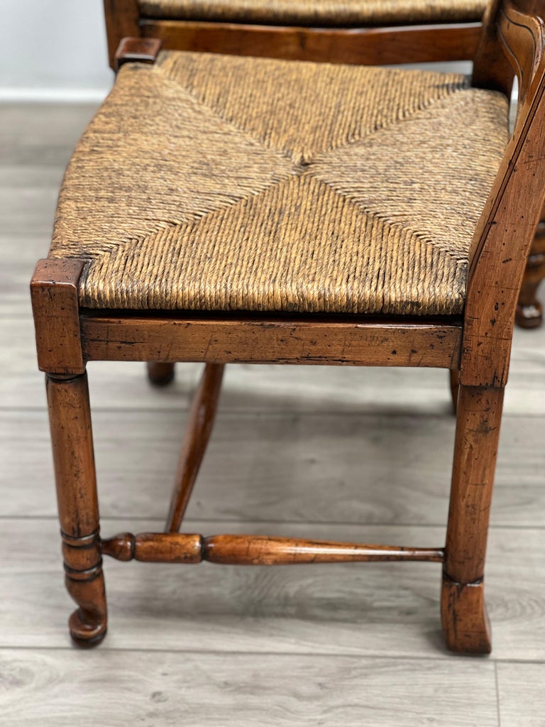 Set of French Provincial Style Ladder Back Chairs For Sale at 1stDibs