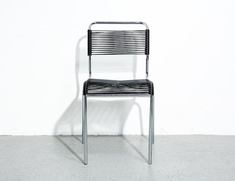 Set of French Spaghetti Stacking Dining Chairs For Sale at 1stDibs