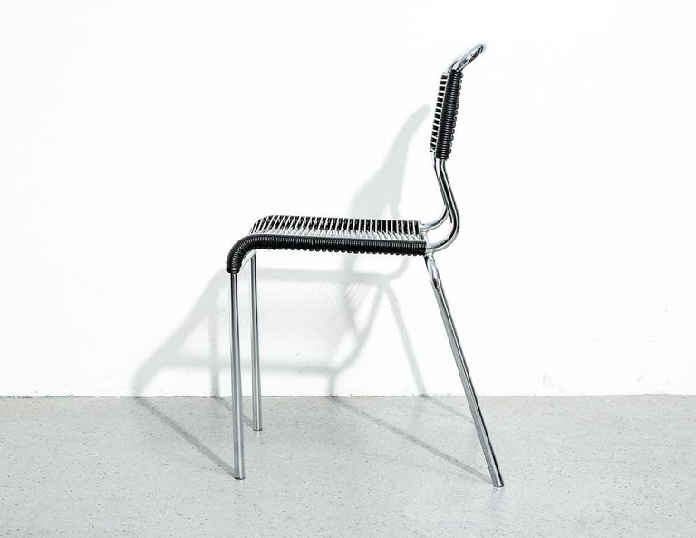 Set of French Spaghetti Stacking Dining Chairs For Sale at 1stDibs