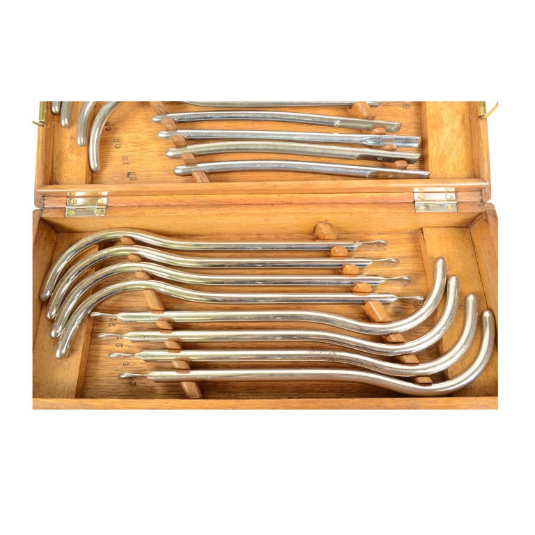 1870s Genitourinary Instruments of Bougies Oak Box Antique Medical ...