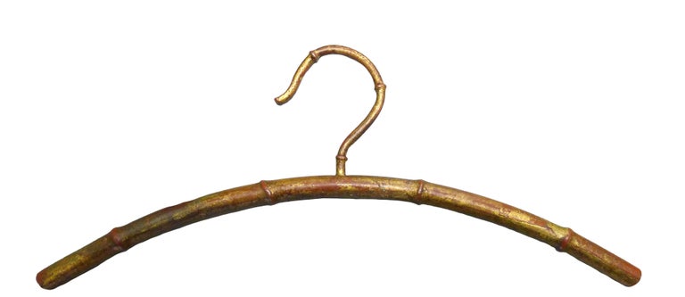 Set of Gilt Bamboo Coat Hangers at 1stDibs | bamboo hangers
