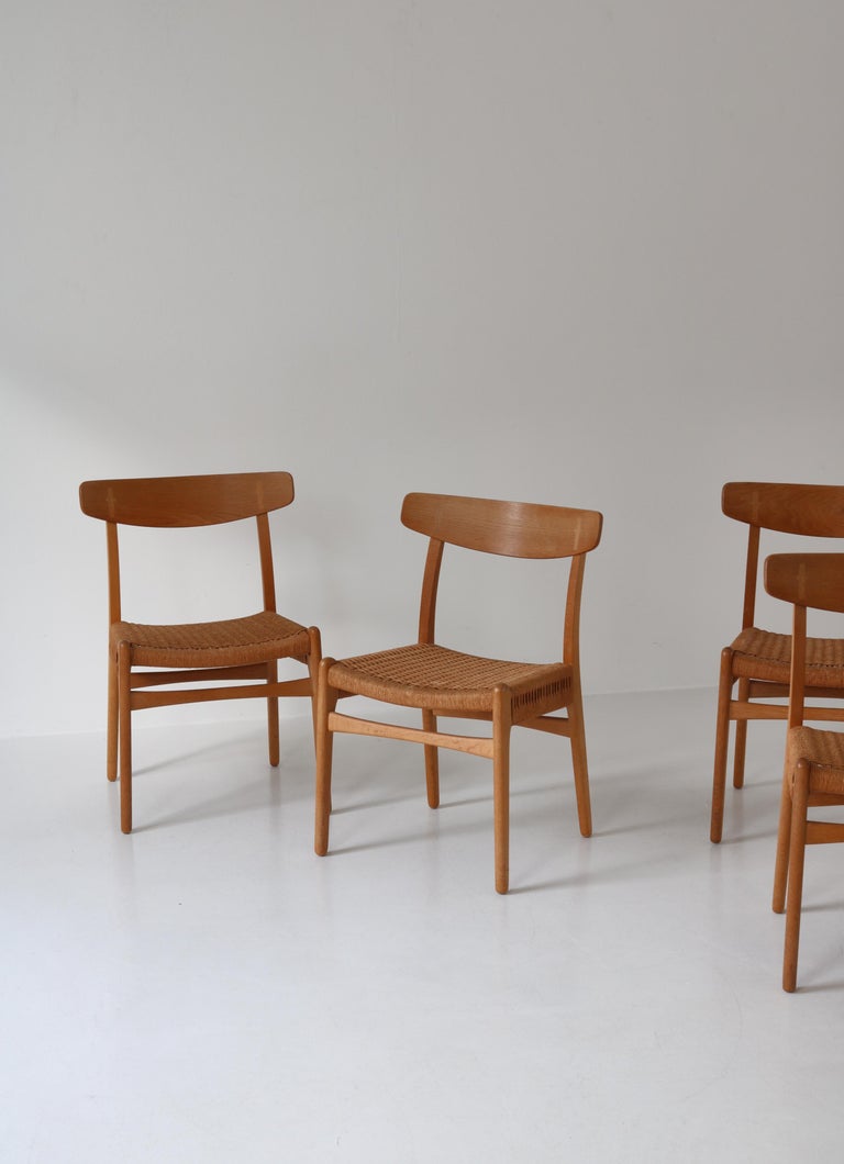 Set of Hans J. Wegner Dining Chairs Model "CH23" by Carl Hansen and ...
