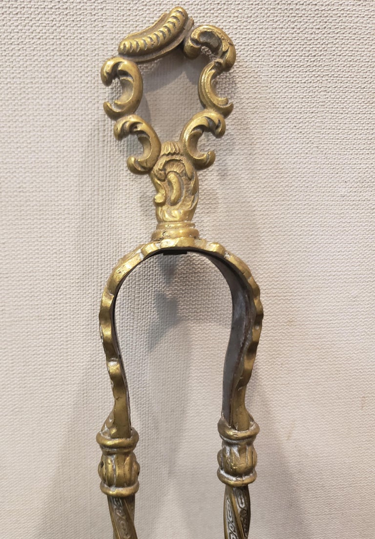 Set of High Quality Victorian Bronze Fire Place Tools For Sale at 1stDibs