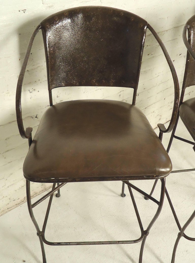 Set of Iron Stools at 1stDibs