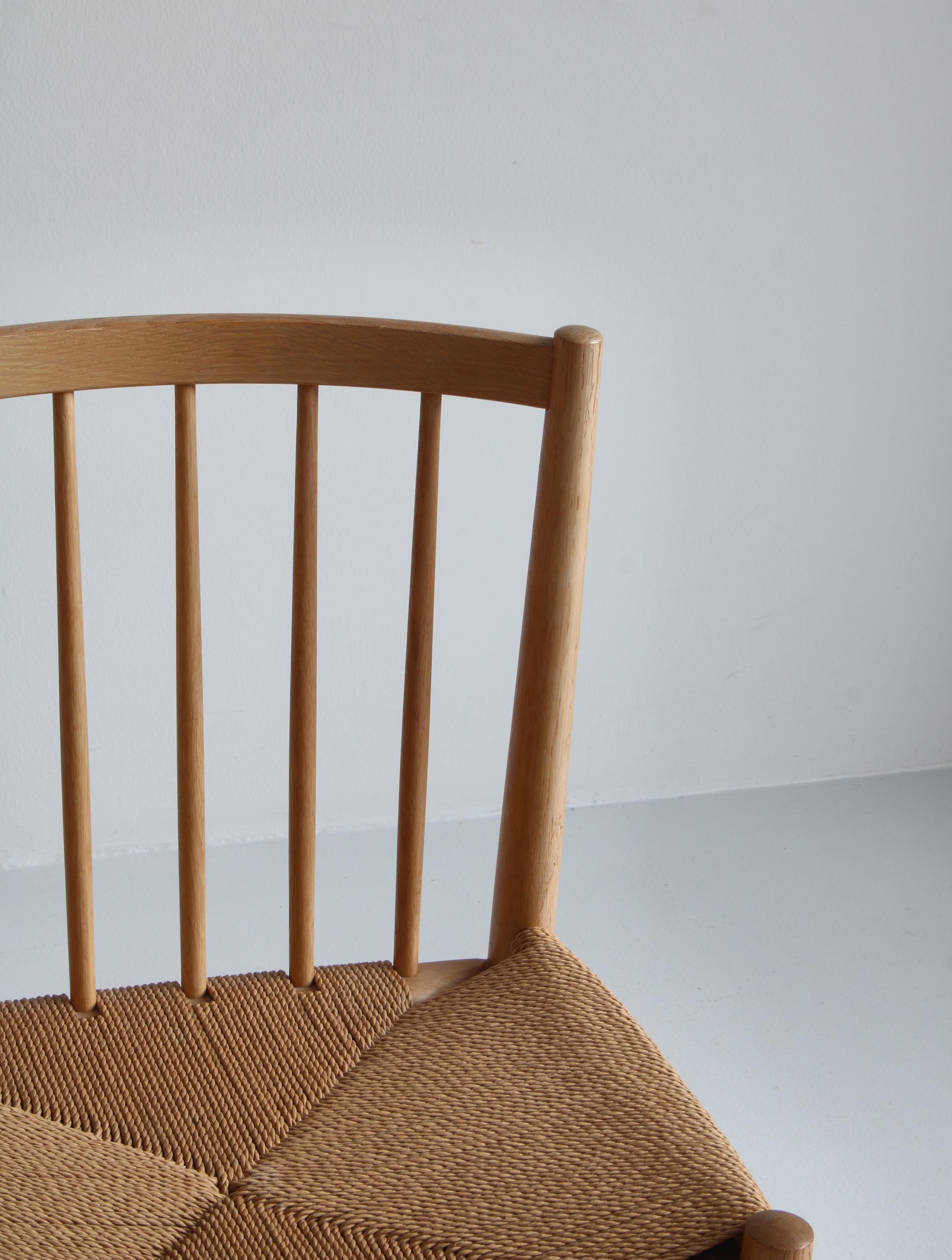 Set of "J80" Dining Chairs in Oak and Paperboard by Jørgen Bækmark, FDB ...