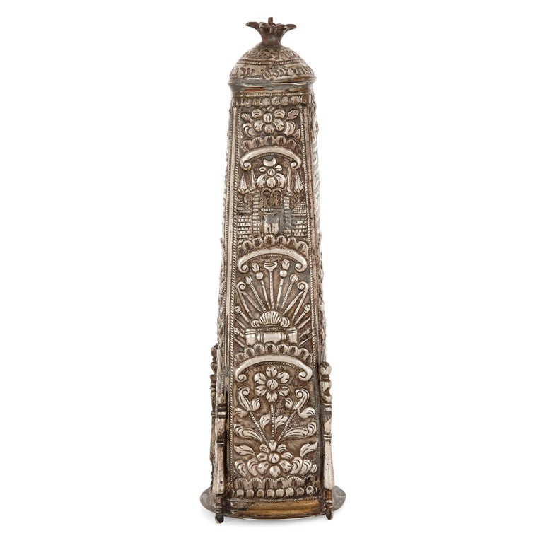 Set of Judaica Silver Rimonim 'Torah Finials' For Sale at 1stDibs