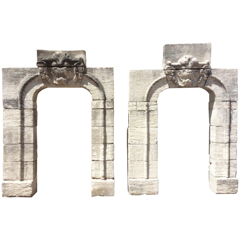 Set of Keystone Antique Entryway Arches at 1stDibs