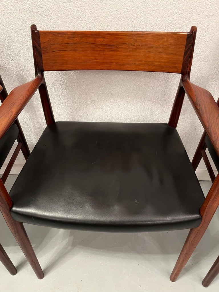 Set of Leather Model 404 Chair by Arne Vodder, Denmark, ca. 1958 at 1stDibs
