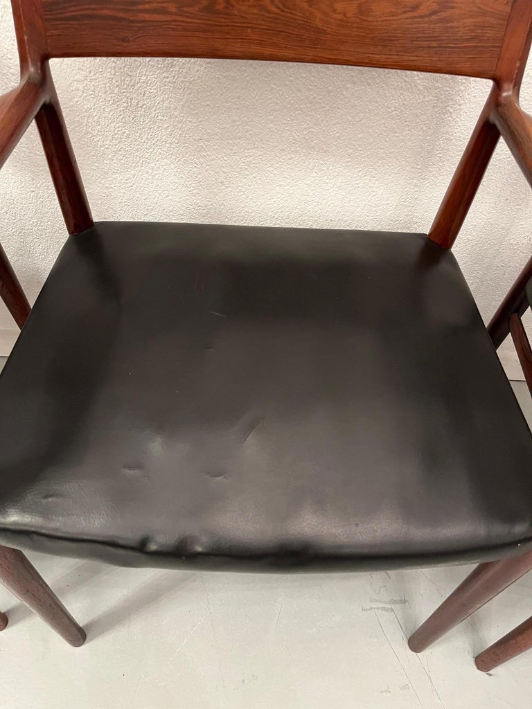Set of Leather Model 404 Chair by Arne Vodder, Denmark, ca. 1958 at 1stDibs