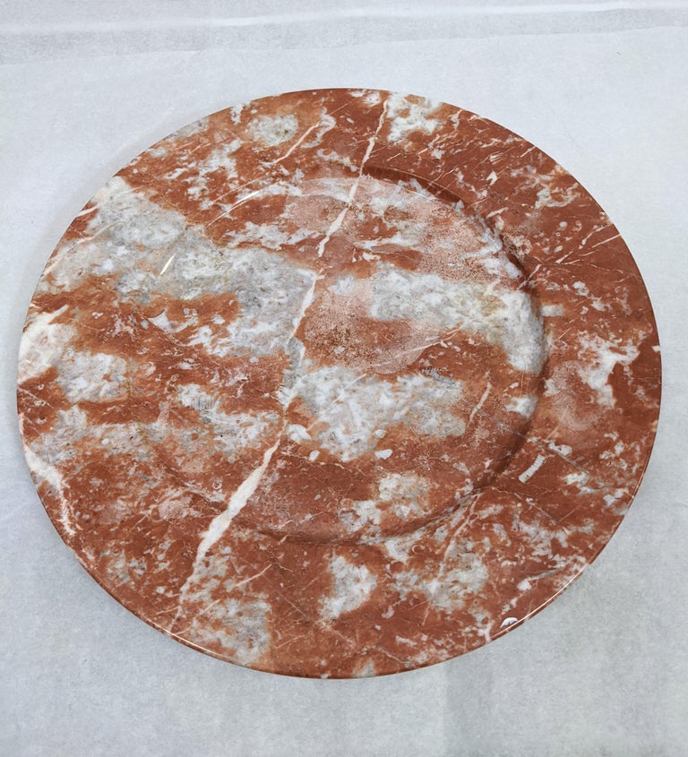 Set of Marble Decorative Charger Plates For Sale at 1stDibs