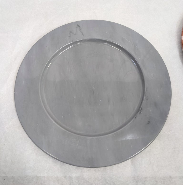 Set of Marble Decorative Charger Plates For Sale at 1stDibs
