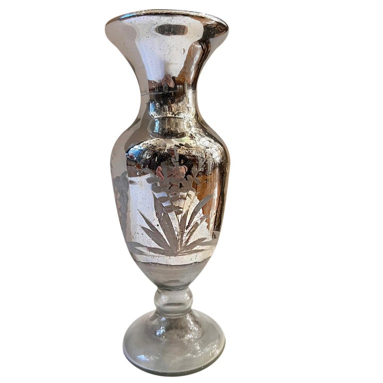 Set of Mercury Glass Vases For Sale at 1stDibs