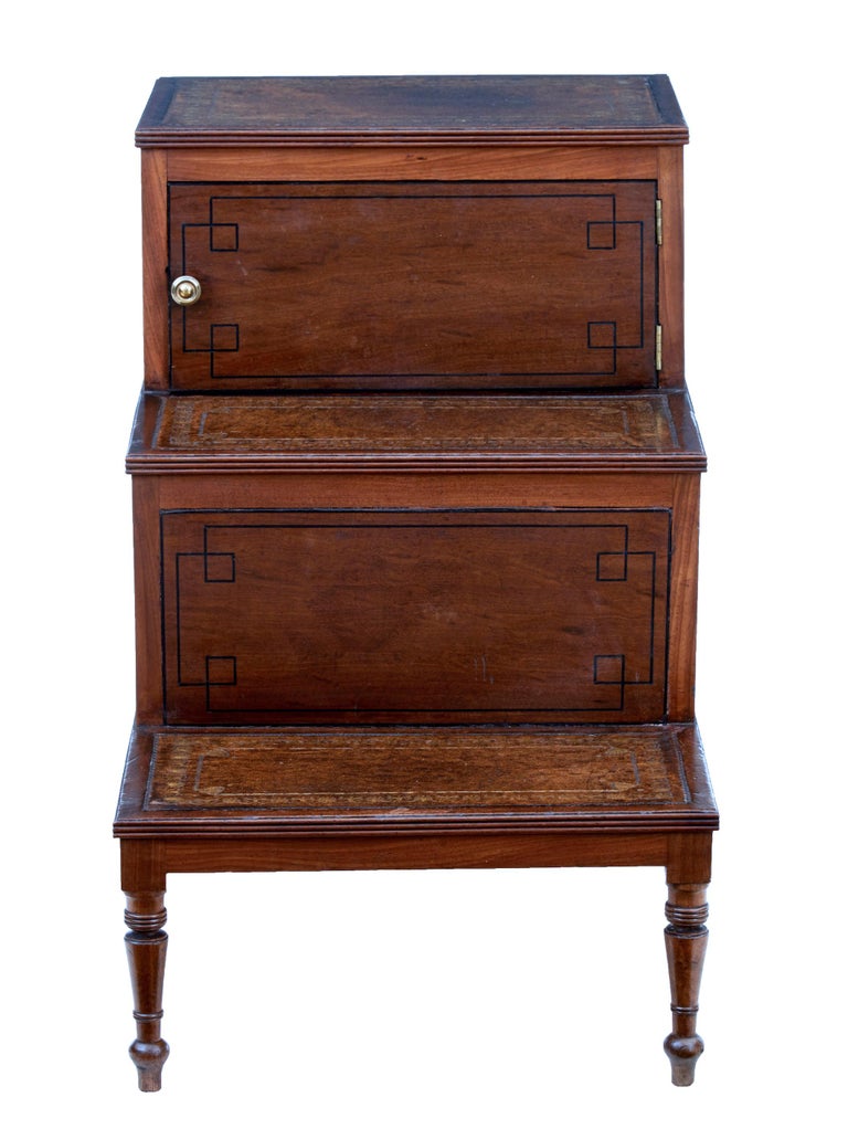 Set of Mid-19th Century Mahogany Library Steps at 1stDibs