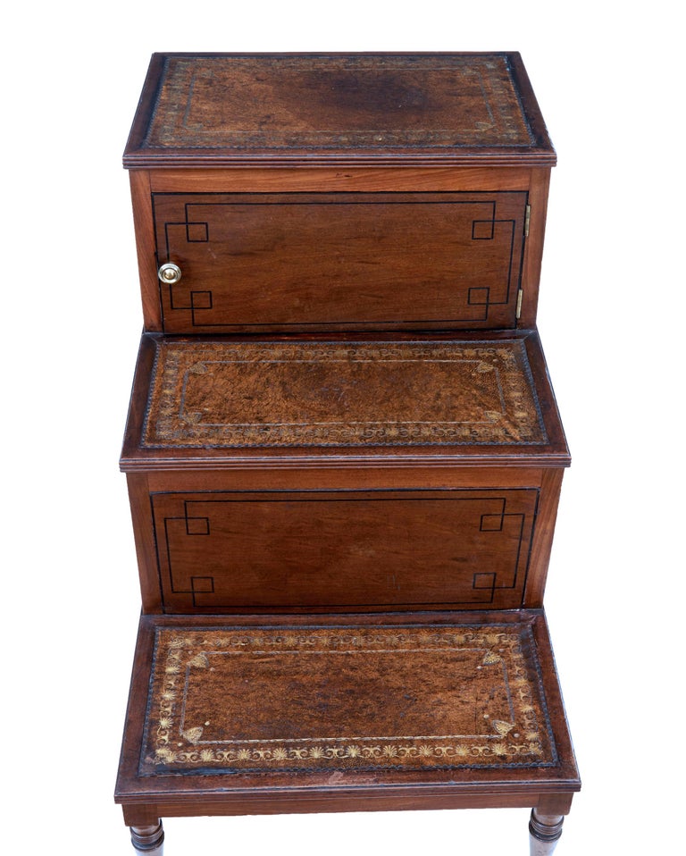 Set of Mid-19th Century Mahogany Library Steps at 1stDibs