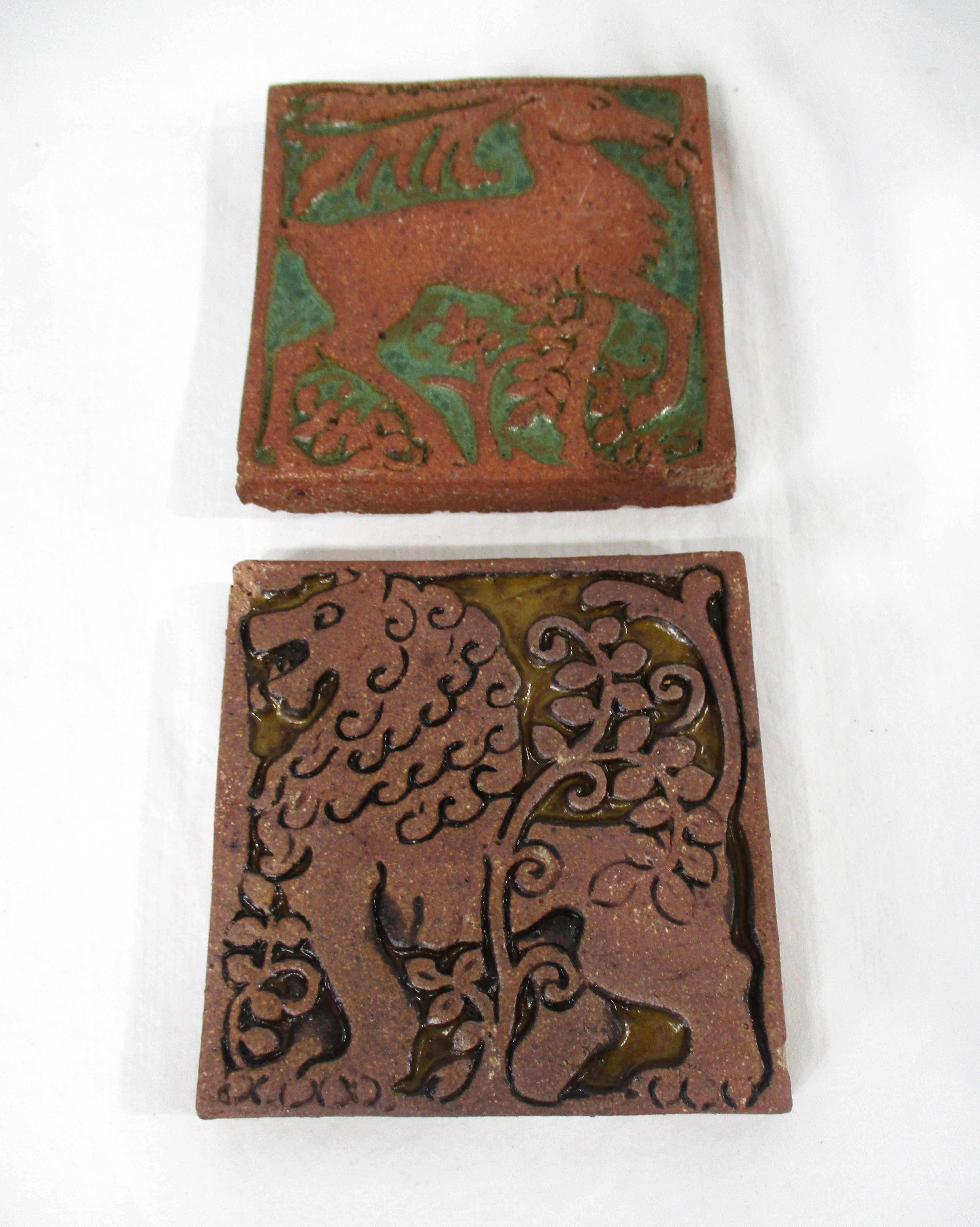 Set of Mid Century Batchelder California Pottery Animal Tiles For Sale ...
