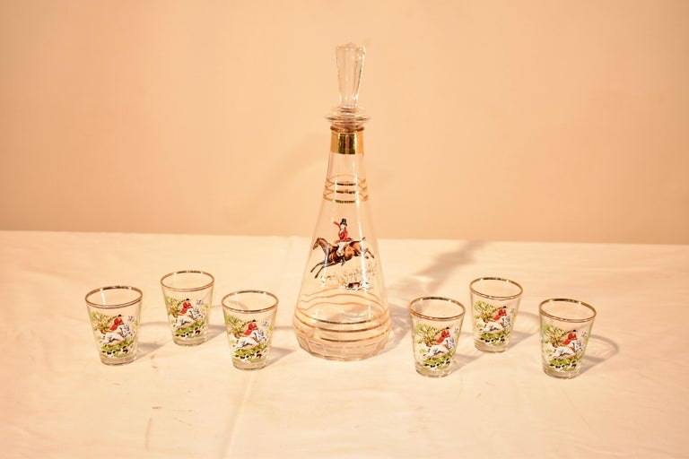 Set of Mid-Century Cordial Set and Glasses in Original Box For Sale at ...