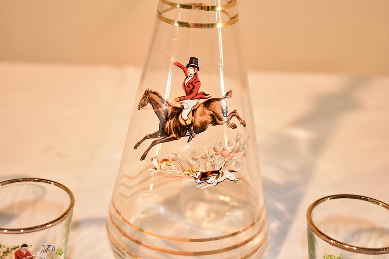 Set of Mid-Century Cordial Set and Glasses in Original Box For Sale at ...