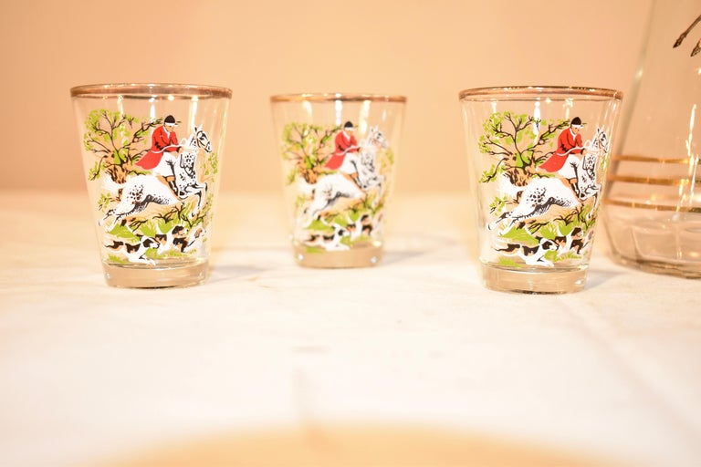 Set of Mid-Century Cordial Set and Glasses in Original Box For Sale at ...