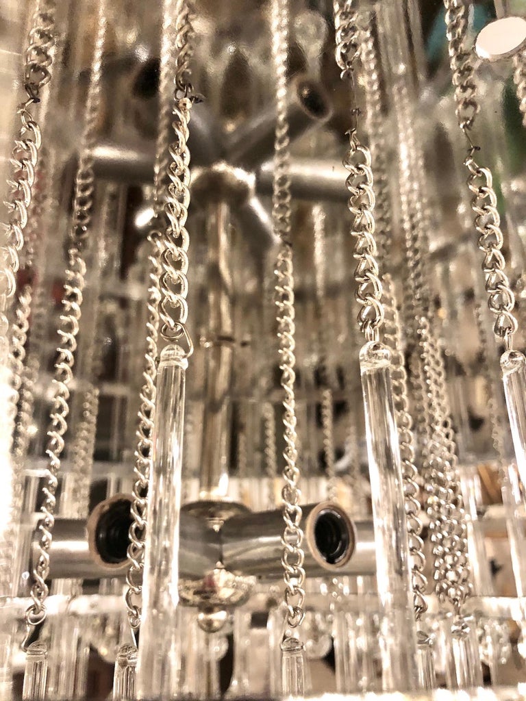 Set of Midcentury Glass Drop Light Fixtures, Sold Individually For Sale ...