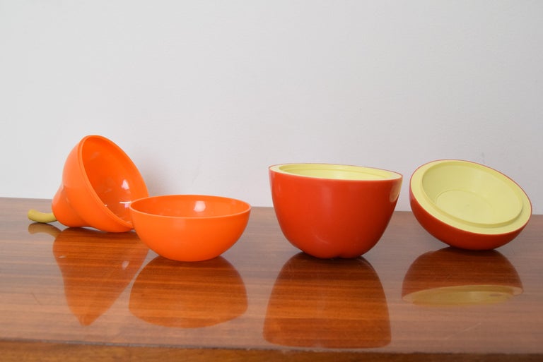 Set of Mid-Century Plastic Boxes, 1970's For Sale at 1stDibs