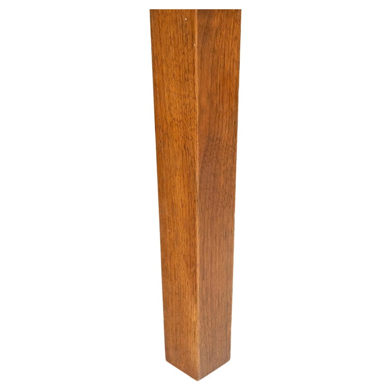 Set of Mid Century Solid Walnut Bases Travertine Tops End Side Occasional Tables For Sale at 1stDibs