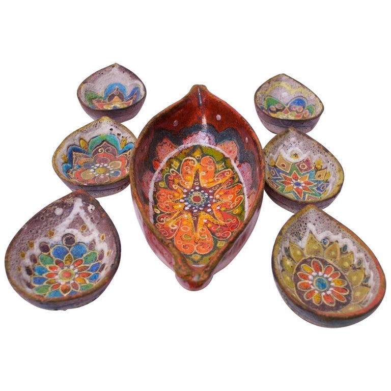 Set of Midcentury Italian Modern Zaramella Ceramic Serving and ...