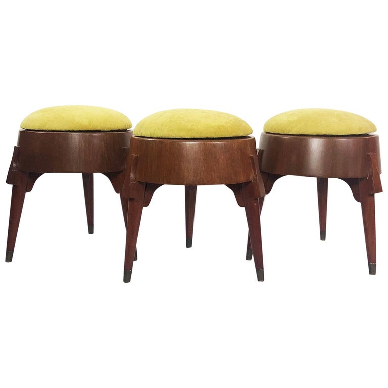 Set of Midcentury Mexican Stools Attributed to Eugenio Escudero at 1stDibs