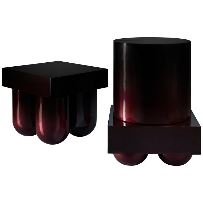Set of Minibar and Side Table by Müsing-Sellés For Sale at 1stDibs