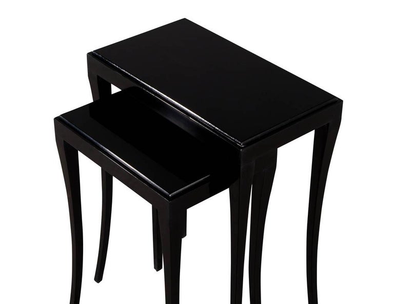 Set of Modern Black Nesting Tables For Sale at 1stDibs