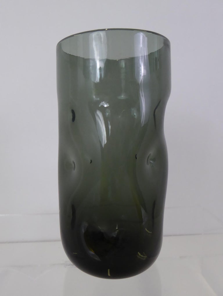 Set of Modern Blenko Glass Colorful Pinch Tumblers, 1970s at 1stDibs