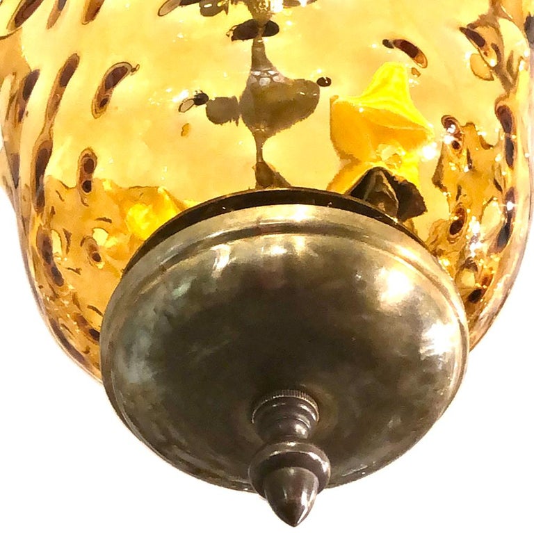 Set of Molded Amber Glass Light Fixtures, Sold Individually For Sale at ...
