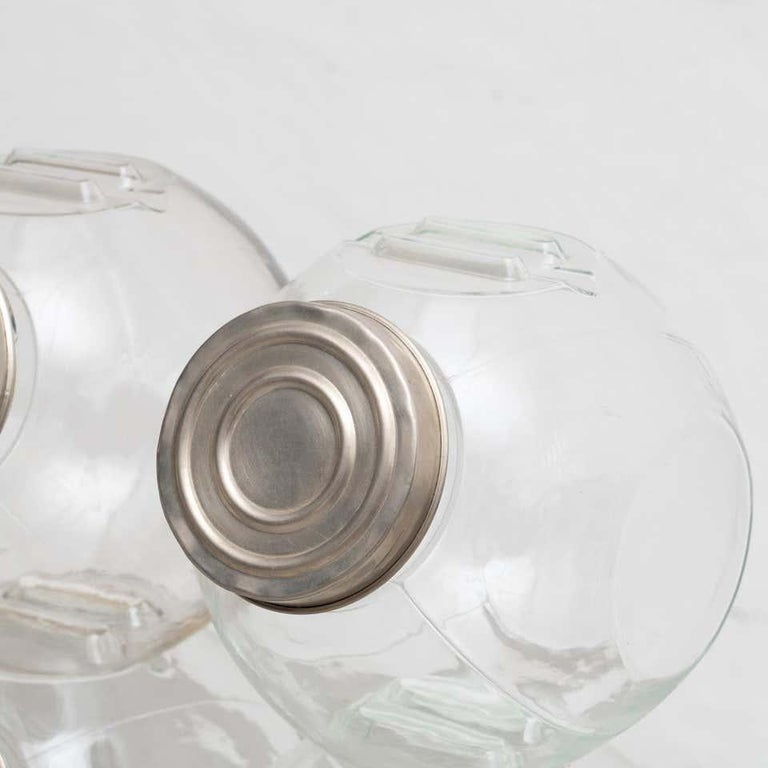 Set of Nine Antique Spanish Candy Glass Container, circa 1930 For Sale ...