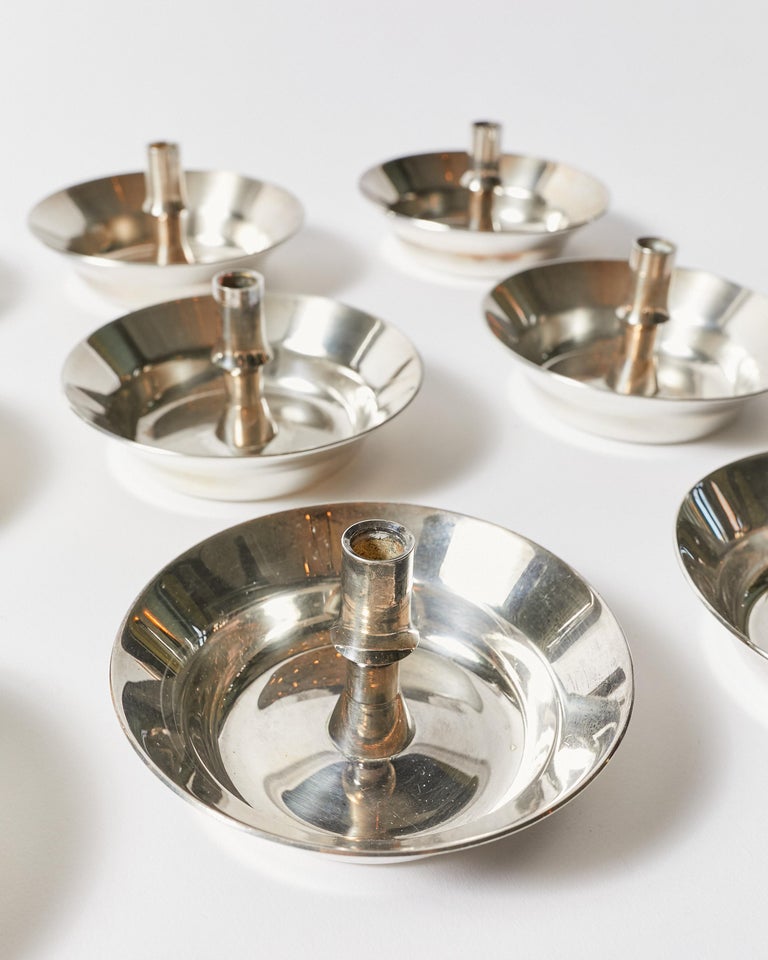 Set of Nine Candle Holders by Jens H. Quistgaard for Dansk Design For ...