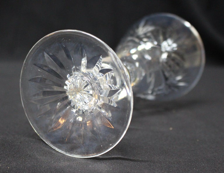 Set of Nine Cut-Glass English Jacobean Style Wine Glasses For Sale at ...