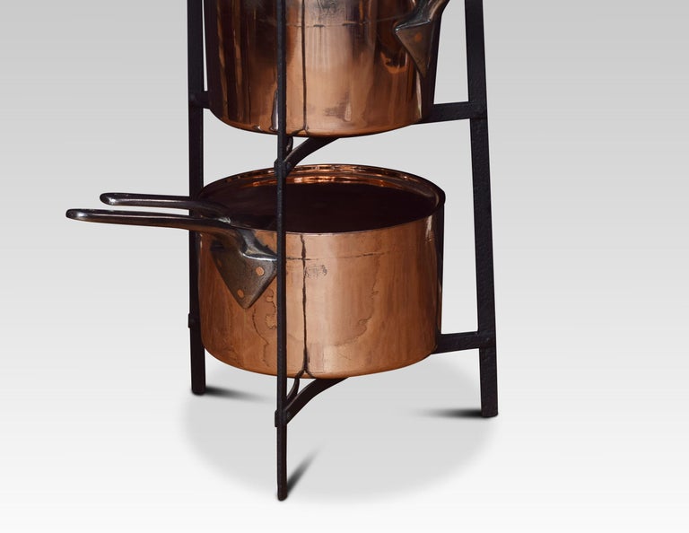 Set of Nine Victorian Copper Pans at 1stDibs