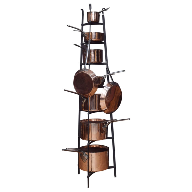 Set of Nine Victorian Copper Pans at 1stDibs