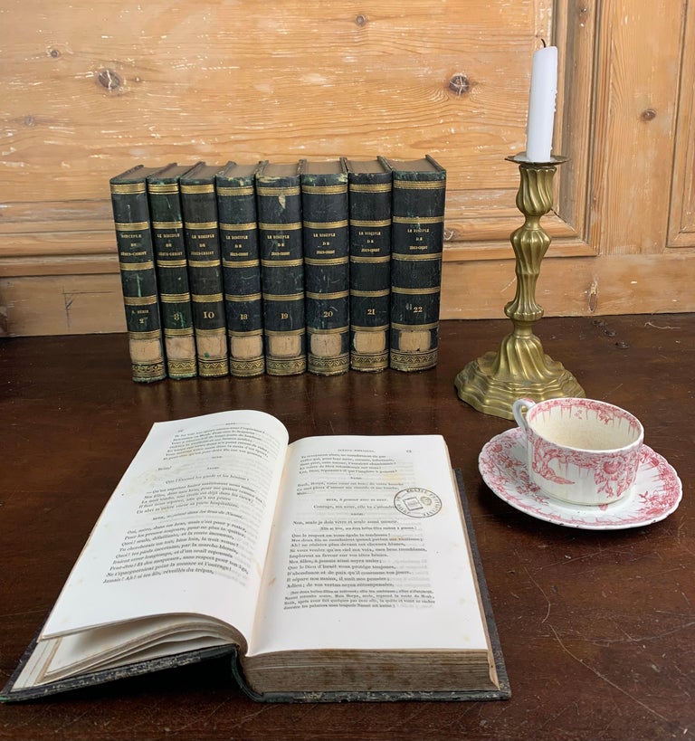 Set of Old Bound Books 19th Century For Sale at 1stDibs