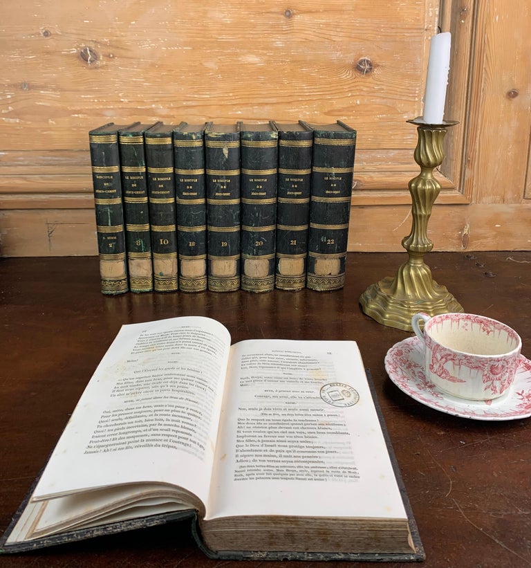 Set of Old Bound Books 19th Century For Sale at 1stDibs