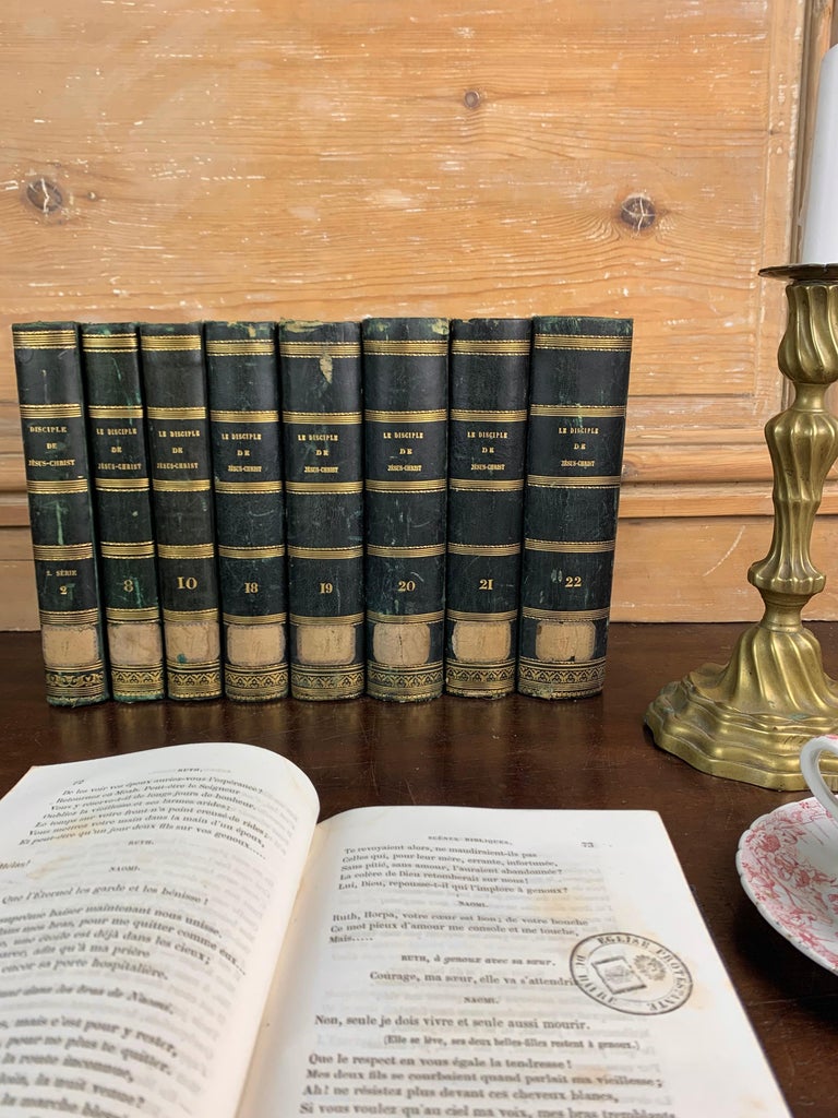 Set of Old Bound Books 19th Century For Sale at 1stDibs