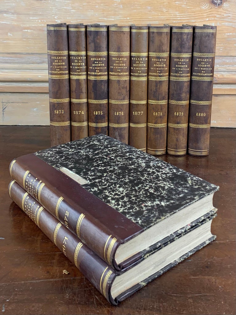 Set Of Old Bound Books 19th Century France at 1stDibs