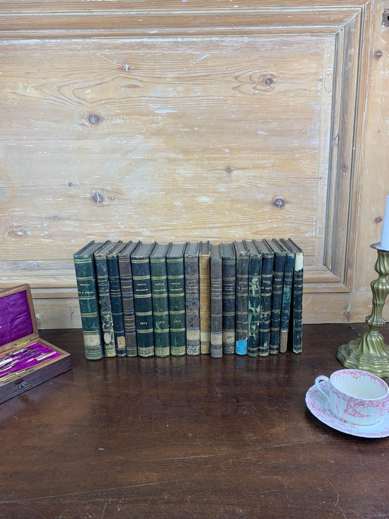 Set of Old Bound Books 19th Century France For Sale at 1stDibs