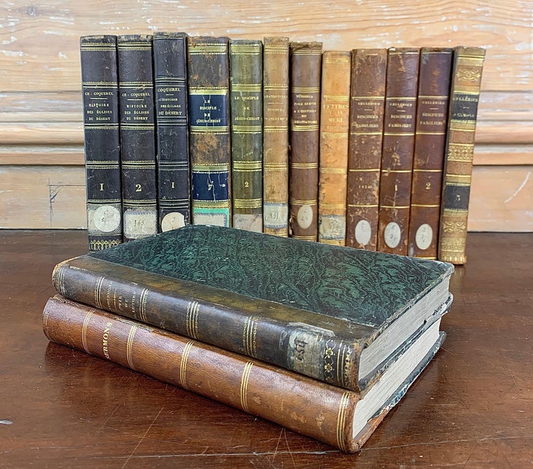 Set Of Old Bound Books 19th Century France For Sale at 1stDibs