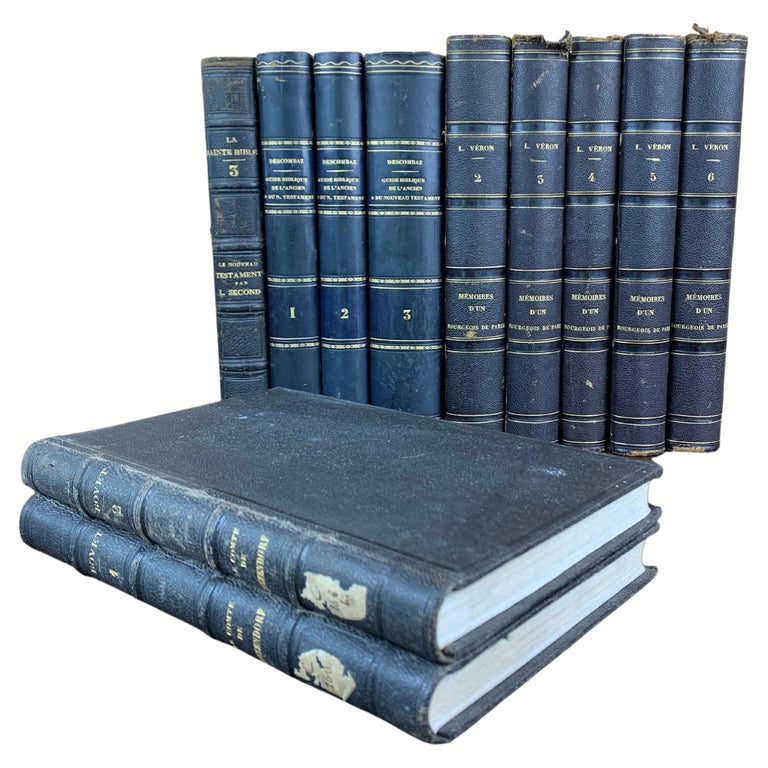 Set of Old Bound Books 19th Century France For Sale at 1stDibs