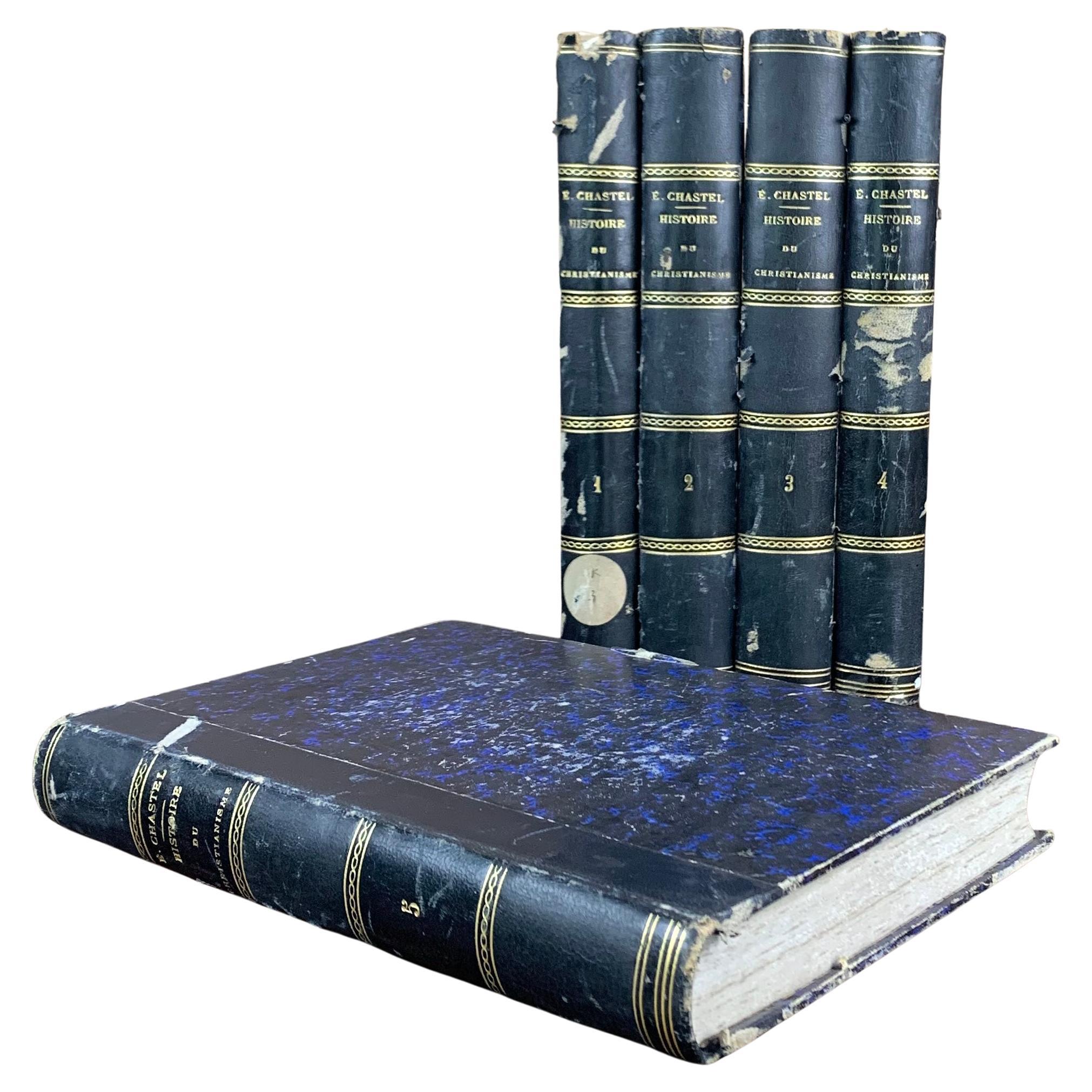 Set of Old Bound Books from 19th Century For Sale at 1stDibs
