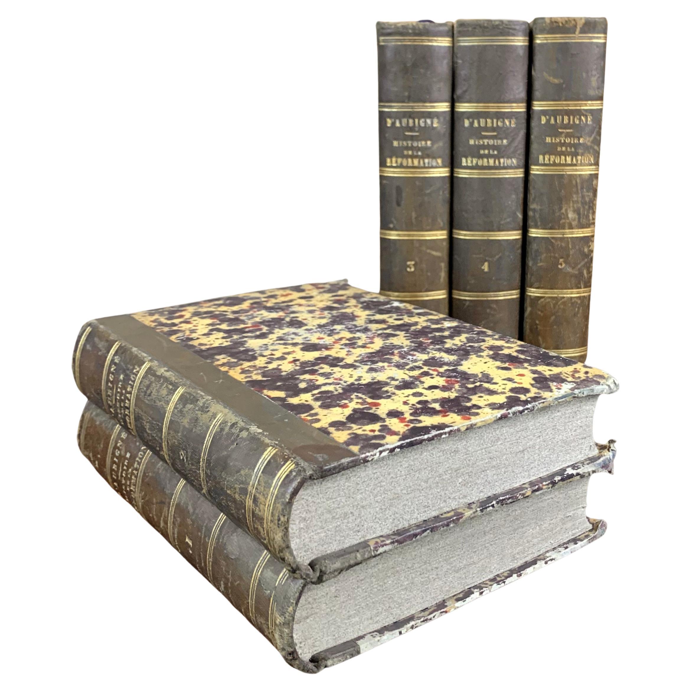 Set of Old Bound Books from the 19th Century at 1stDibs