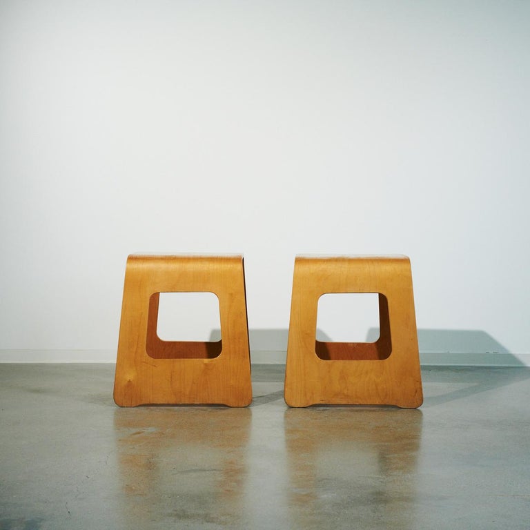 Set of Old Ikea Stools in Wood from the Sixties at 1stDibs | bar stools ...